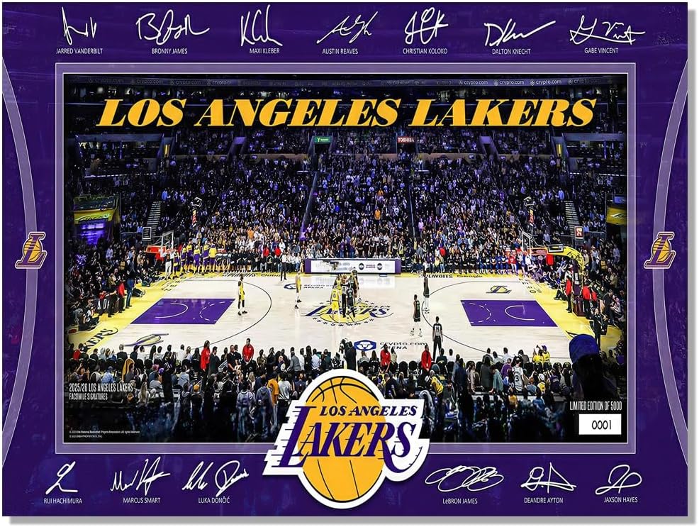 Amazon.com: BILVAZOG Basketball Lakers Poster For Fans Kids Birthday ...