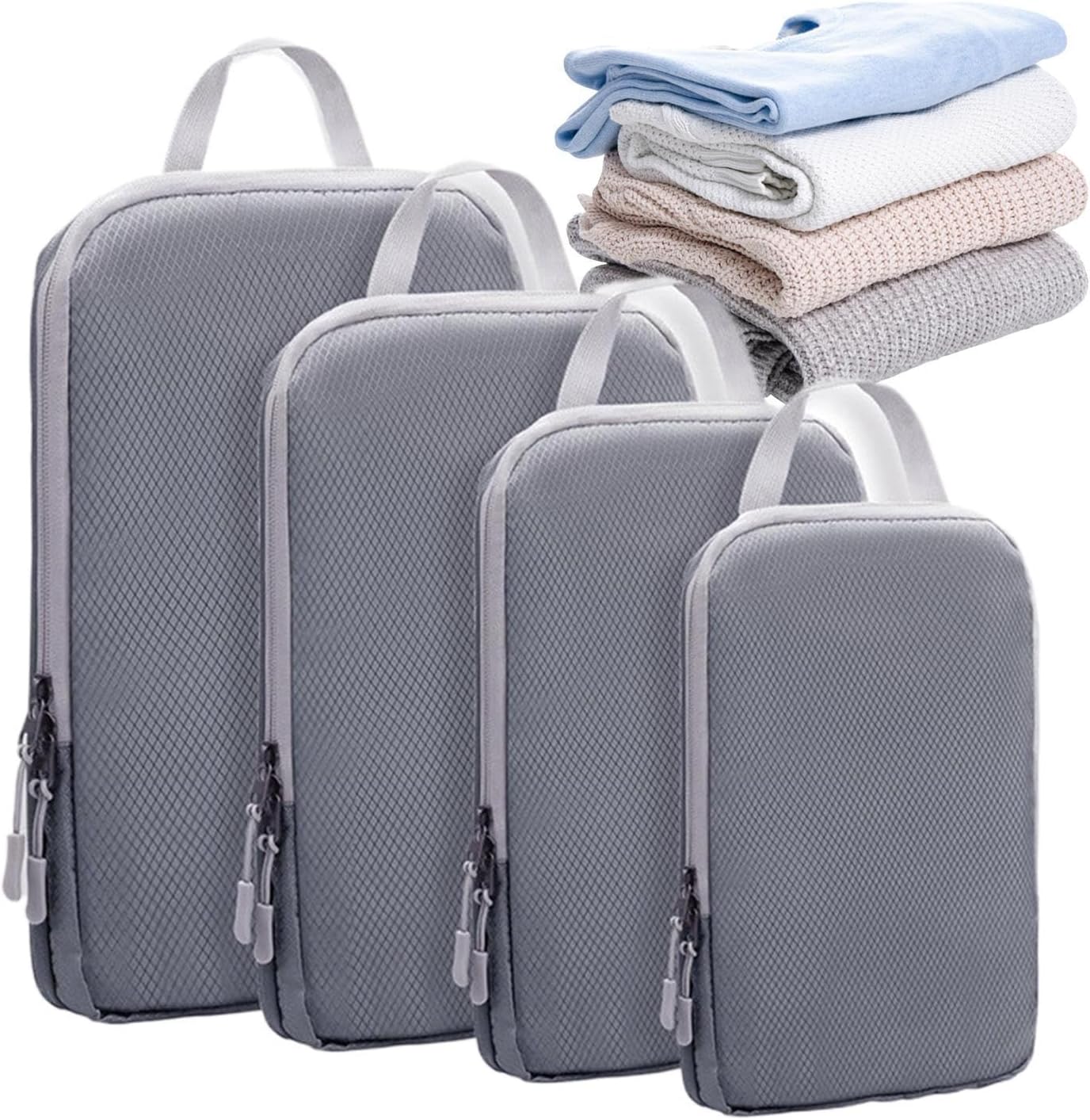 Compression Packing Cubes | 4 Piece Packing Cubes for Travel ...
