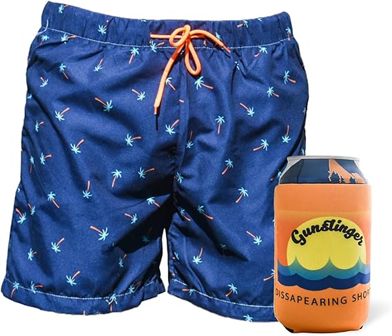 Gunslinger Men's Dissolving Swim Trunks Funny Disappearing Swim Suit ...