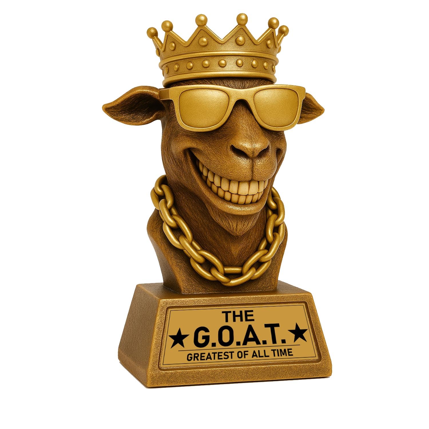 Bambluby Goat Trophy – 7" G.O.A.T. Resin Award for Fantasy Football ...