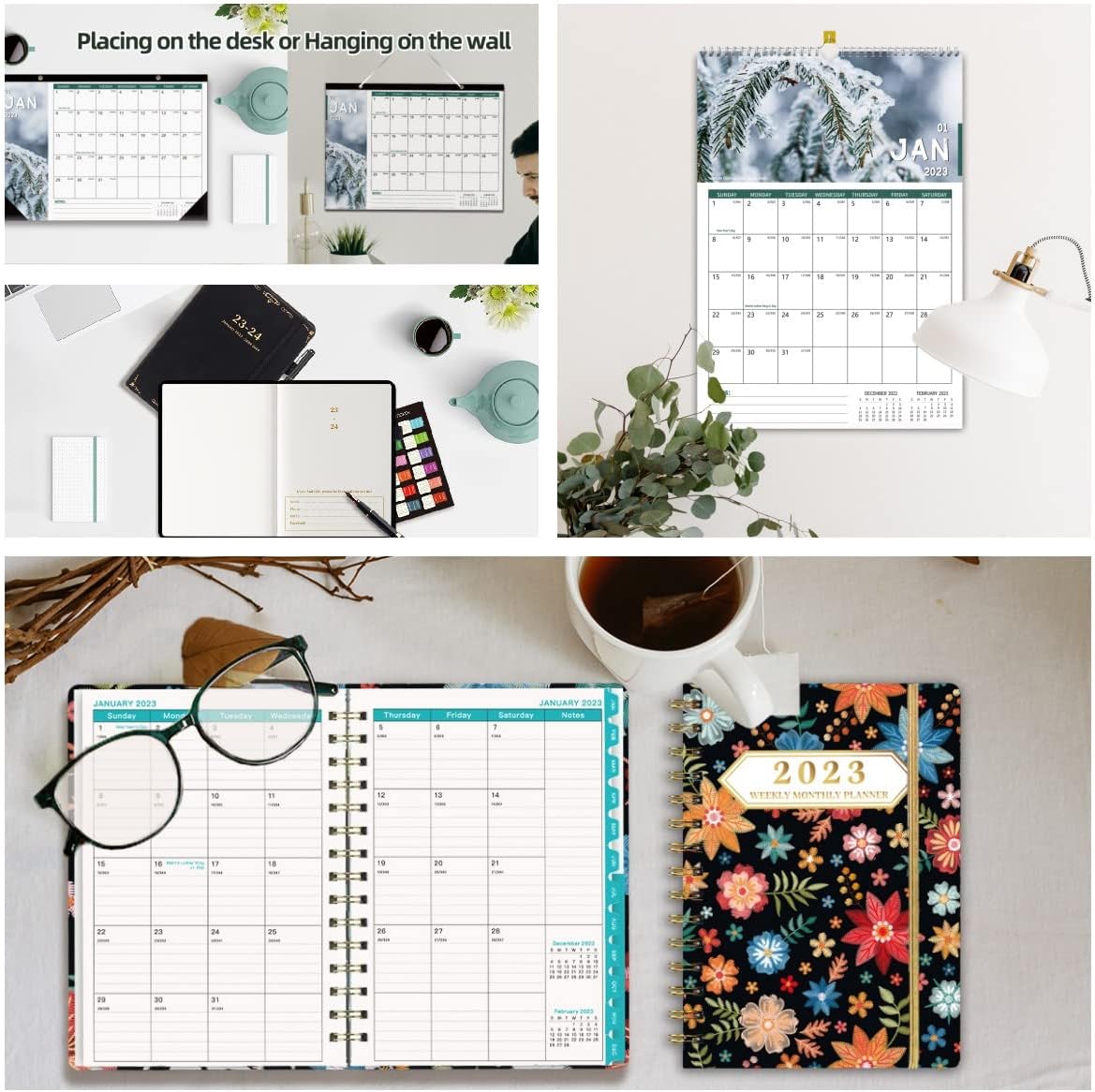 Amazon.com : 2023 Planner, 2023 Calendar and 2023-2024 Wall Calendar ...