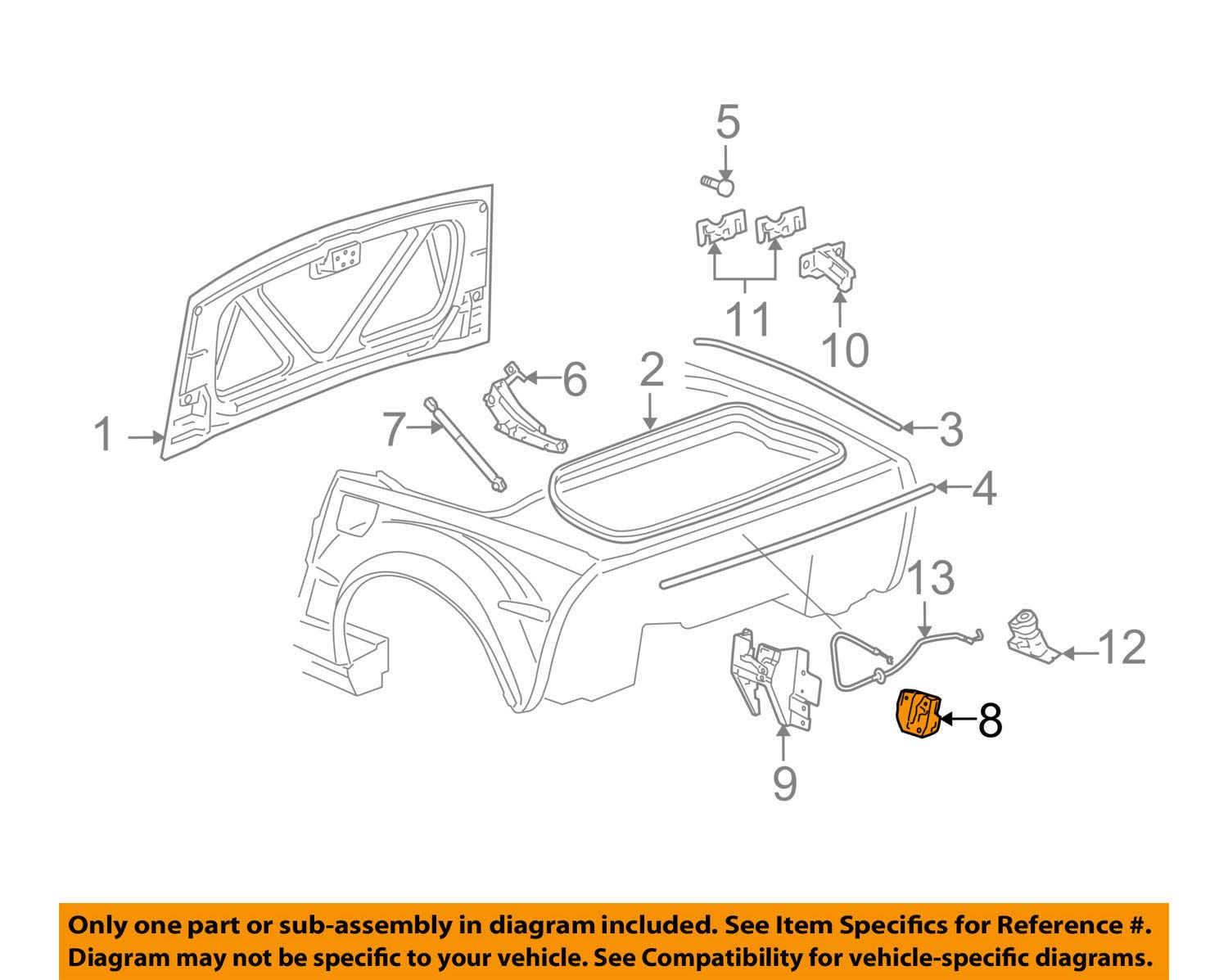 Amazon.com: General Motors 25821796, Trunk Lock Actuator Motor : Automotive