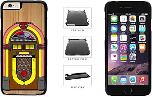 Amazon.com: Vintage Juke Box with Wood Background Plastic Phone Case ...