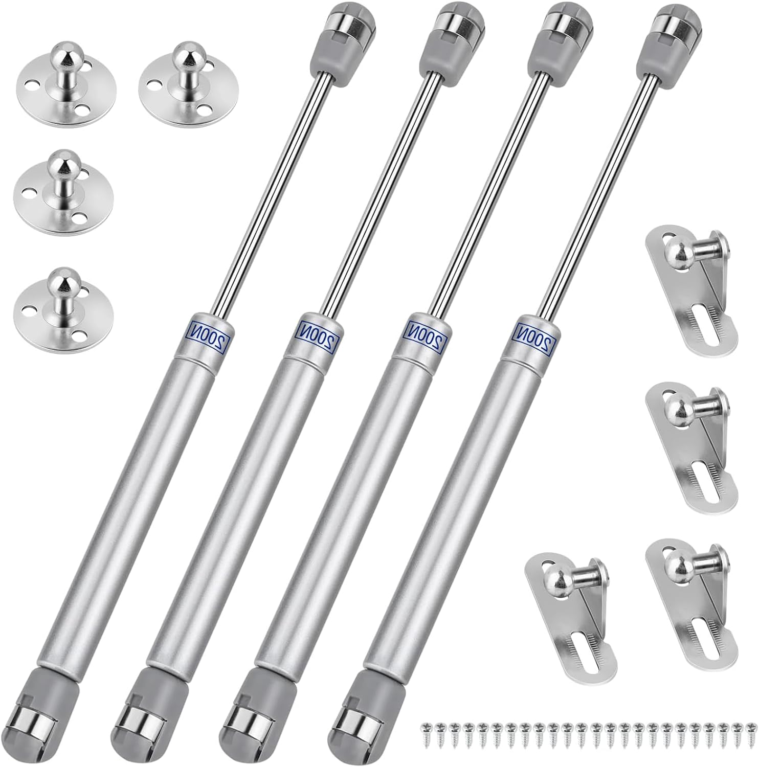 4 PCS 200N/44lbs Gas Struts Slow Down Lift Stay Support Heavy Duty Gas ...