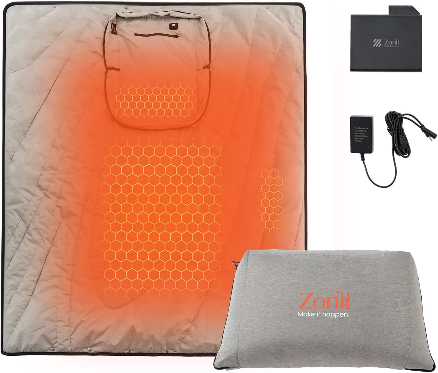 Amazon.com: Zonli Z-Walk Heated Blanket Battery Operated, Cordless ...
