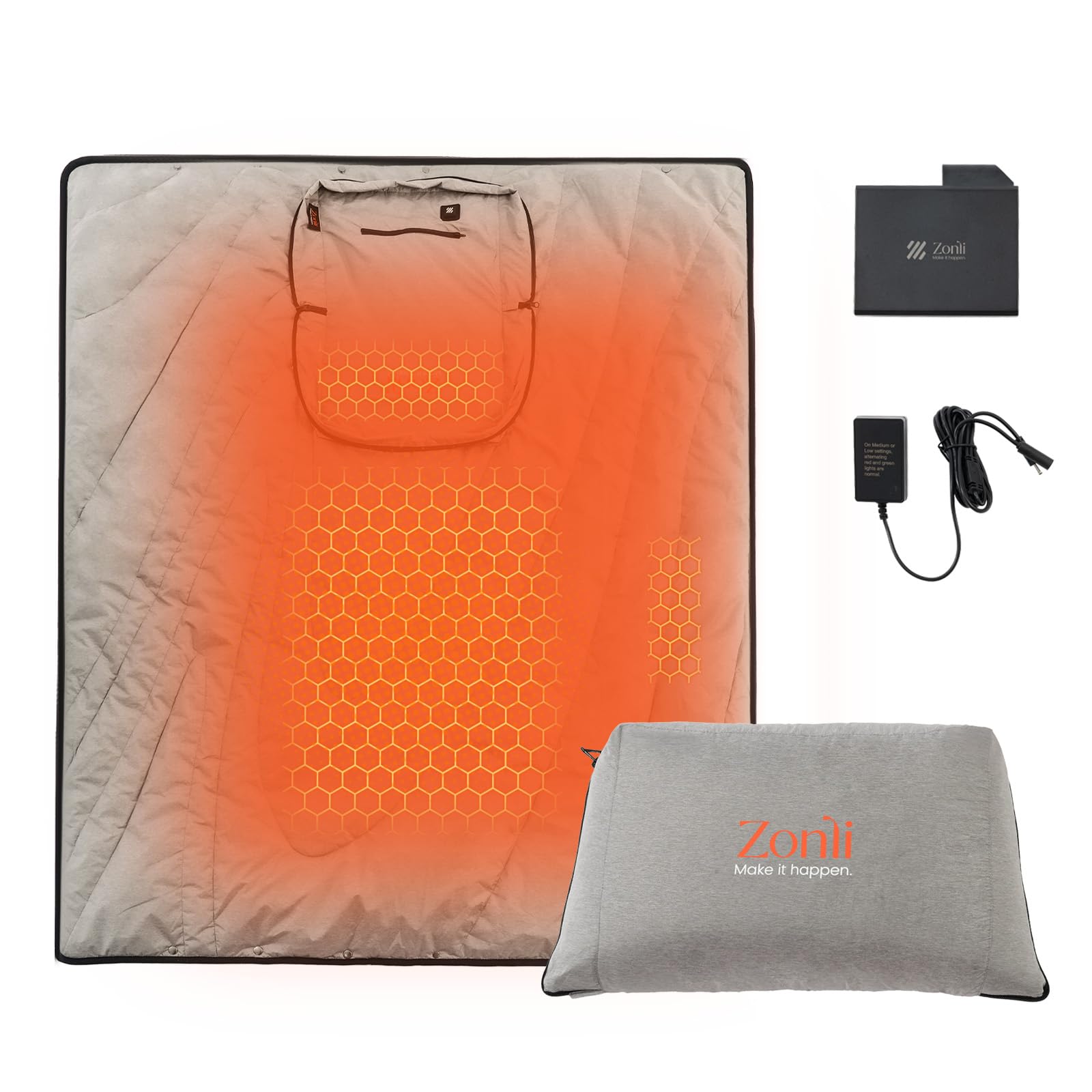 Amazon.com: Zonli Z-Walk Heated Blanket Battery Operated, Cordless ...