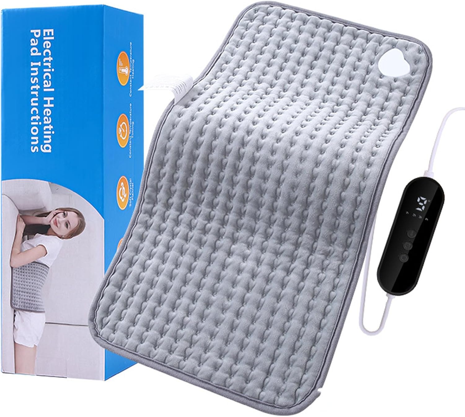 JOZUTTOW Heating Pad, Electric Heat Pad for Back Shoulder Neck, Heated ...