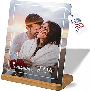 Amazon.com - LOUISMIAA Custom Metal Picture Frame, Personalized Photo ...