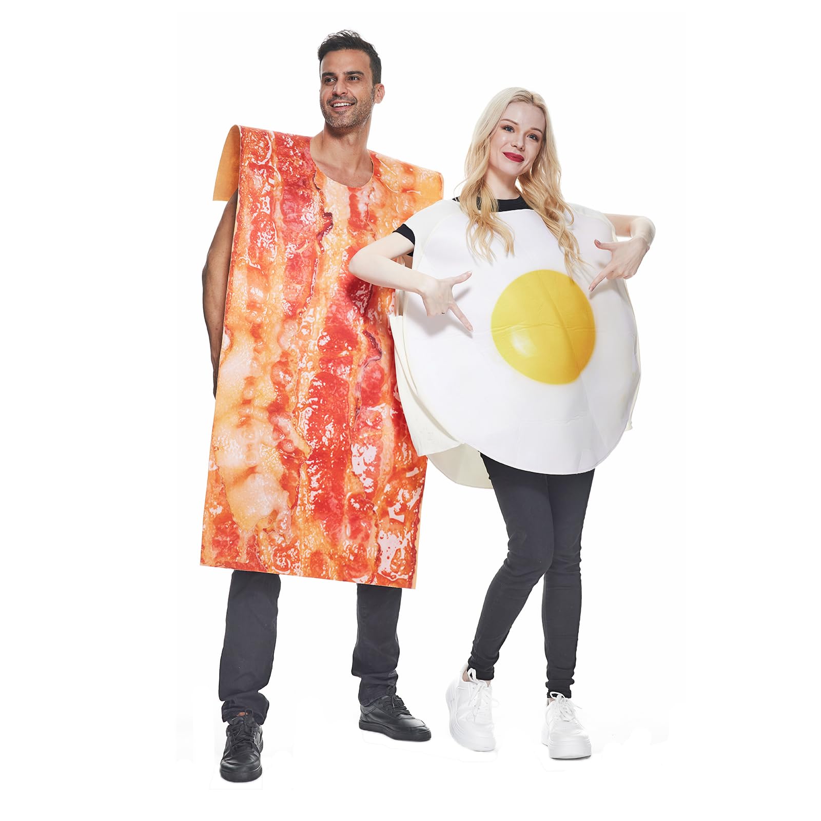 Amazon.com: ReneeCho Breakfast Costume Fried Egg and Bacon Halloween ...