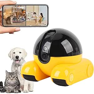 Amazon.com: GOWENIC Movable Pet Camera, 4MP Camera Robot with Dual Lens ...