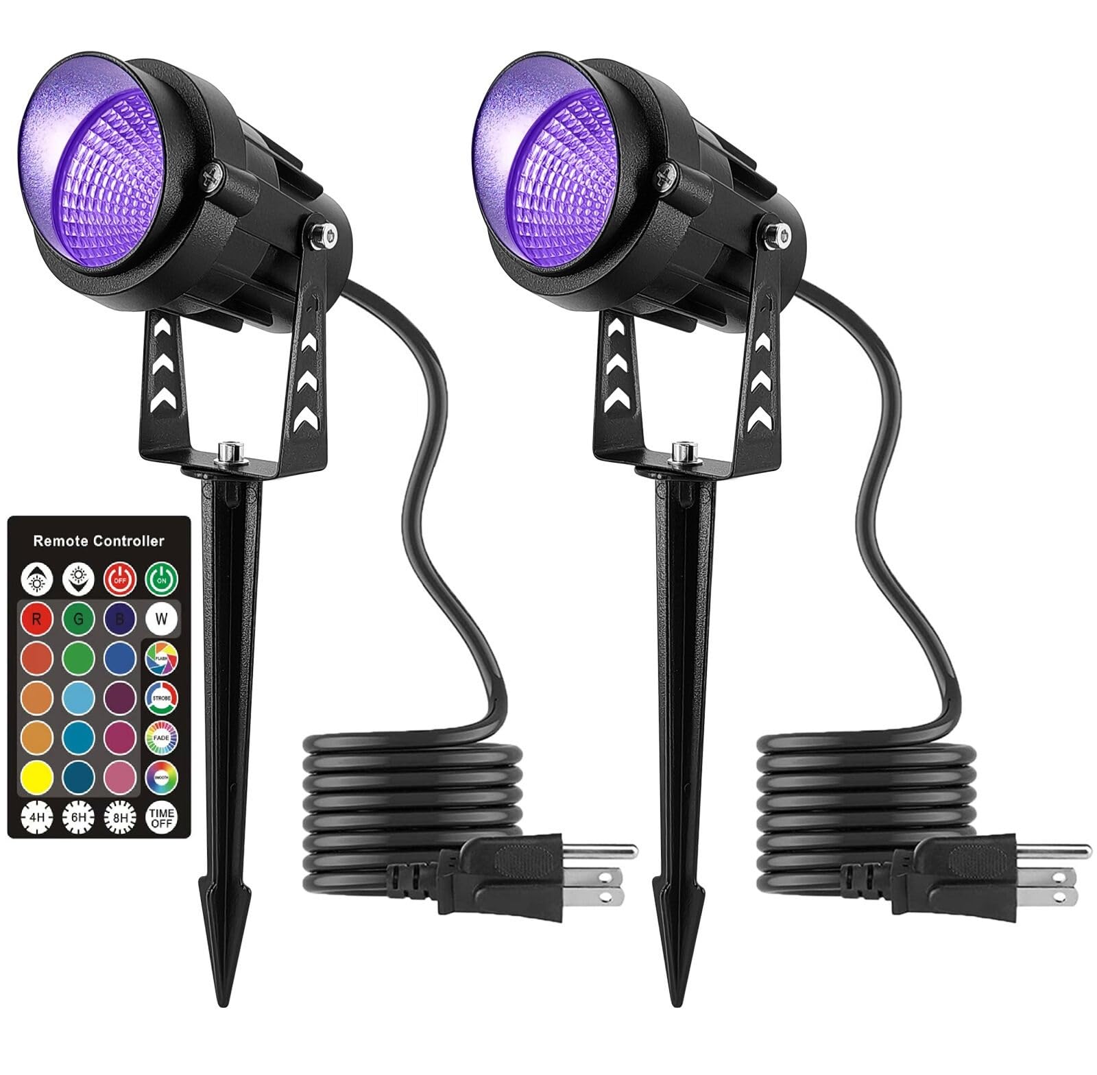 Color Changing Spotlight with Timer, 12W RGB Color Changing Spot Lights ...