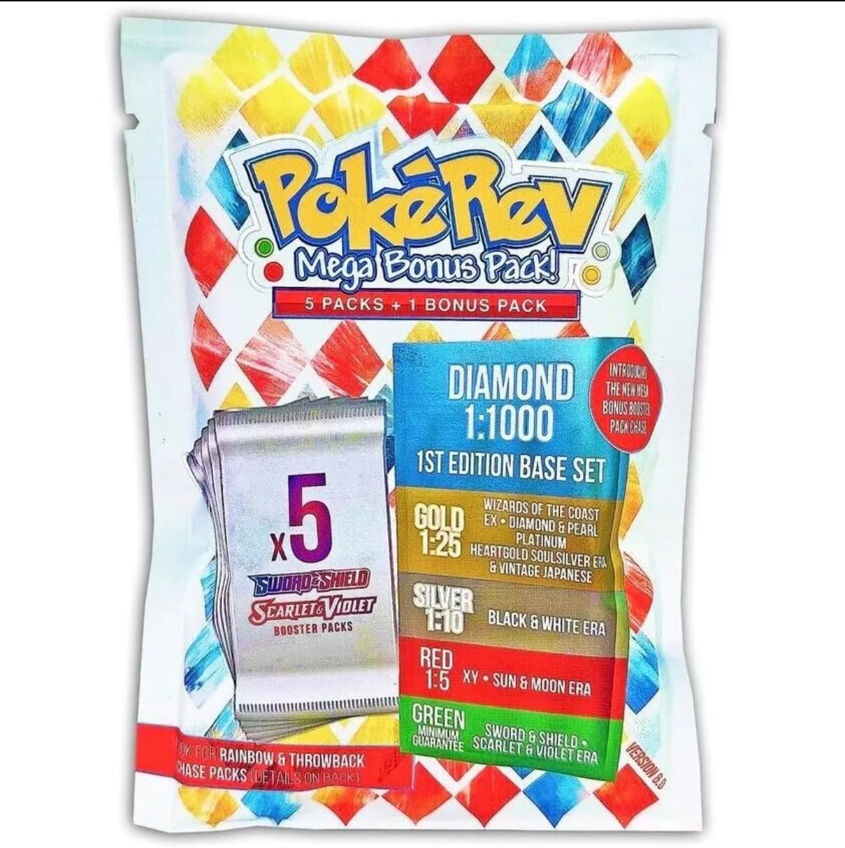 Pokemon Trading Card Mega Bonus Pack, 5 Scarlet & Violet Boosters + 1 ...