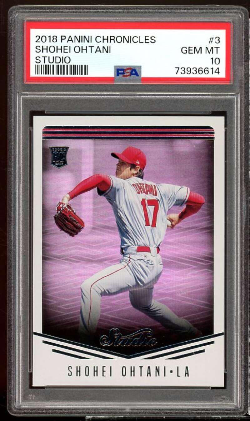 Amazon.com: Shohei Ohtani Rookie Card 2018 Panini Chronicles Studio #3 ...