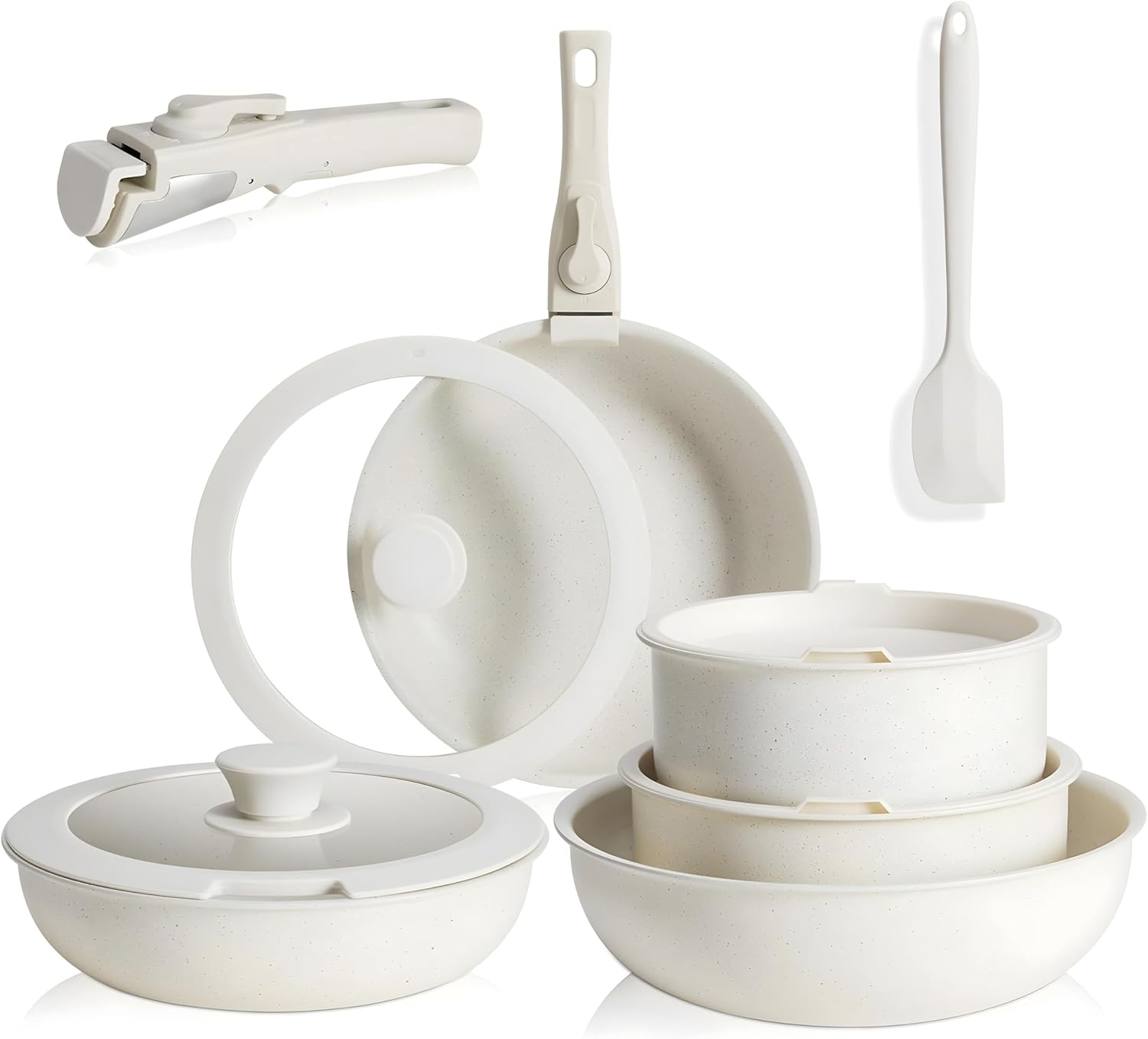 Amazon.com: Simple Deluxe 12 Pcs Nonstick Cookware Sets, Pots and Pans ...