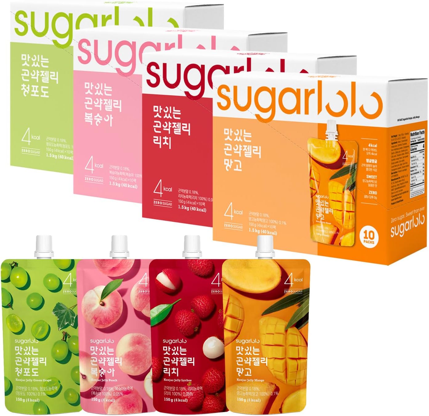 Amazon.com: Sugarlolo Konjac Sweet Jelly Snack Bundle - Vegan Jello ...