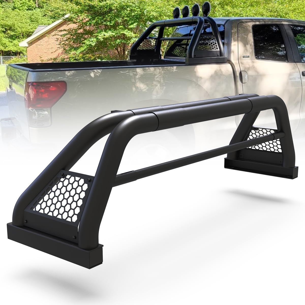 Amazon.com: NIXON OFFROAD Roll Bar for Truck Bed Bar Sport Bar with Light Mount Universal Fit ...