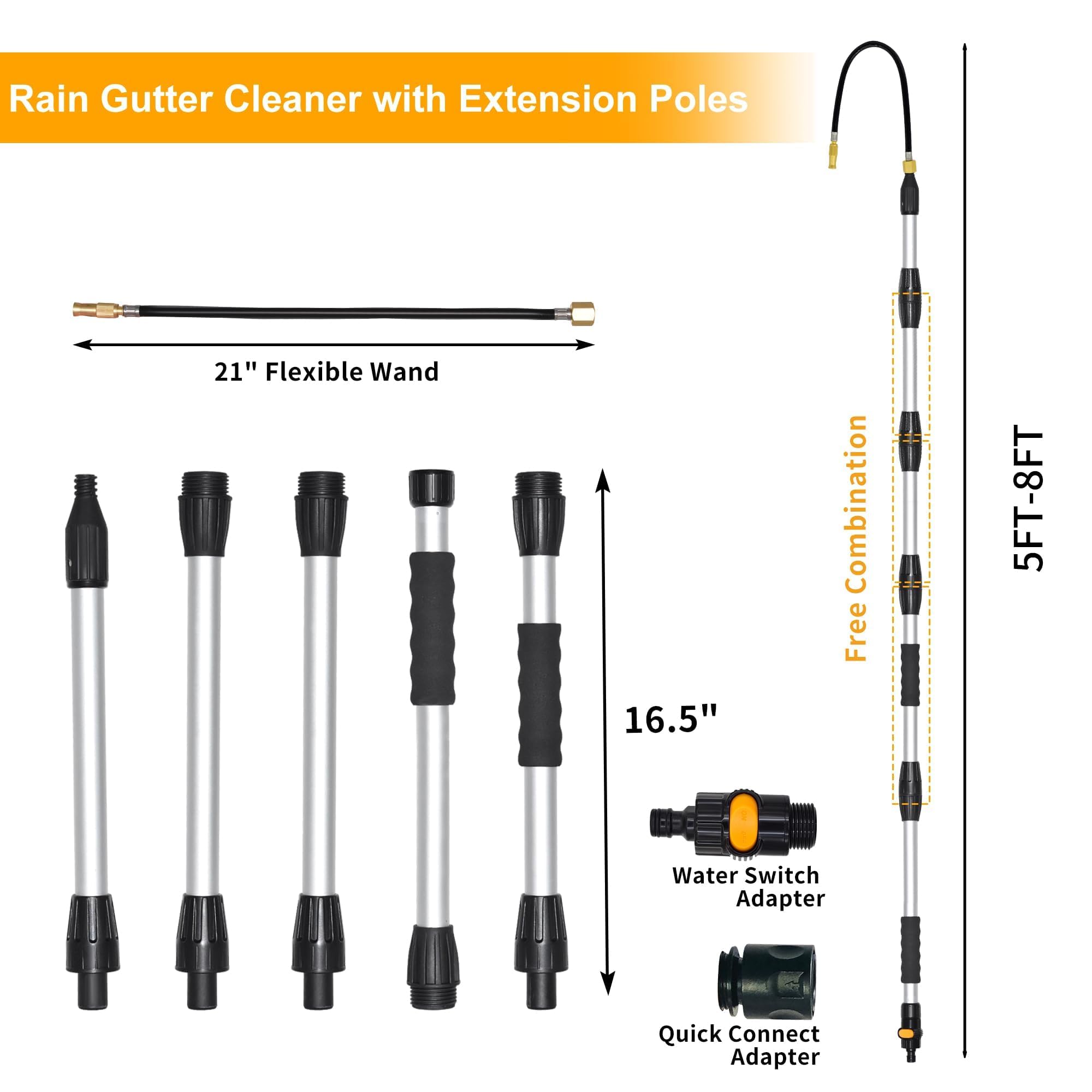 Snapklik.com : Gutter Cleaning Tools From The Ground, Gutter Cleaner