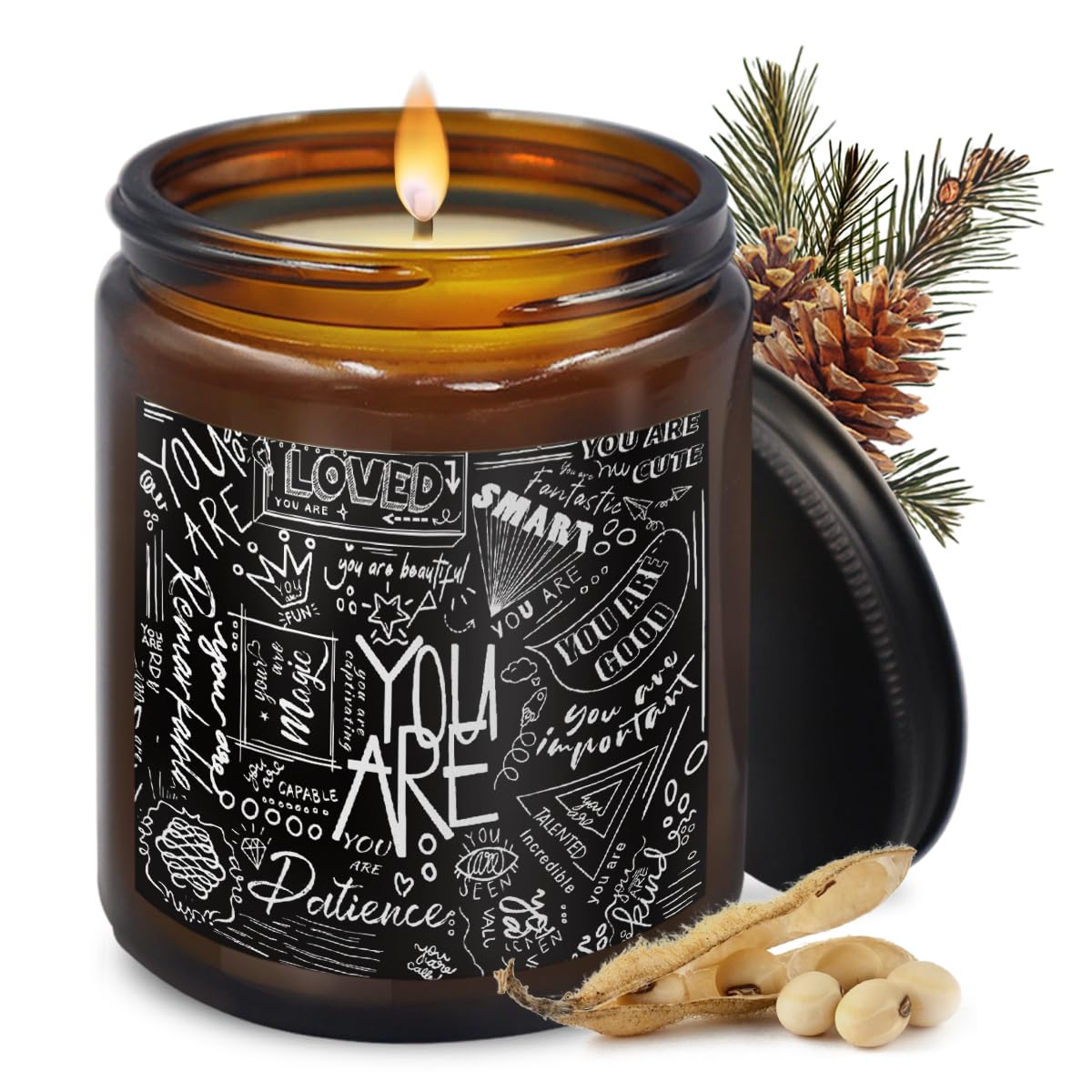 Amazon.com: THDSE Positive Gifts Candles for Home Scented, Encouraging ...