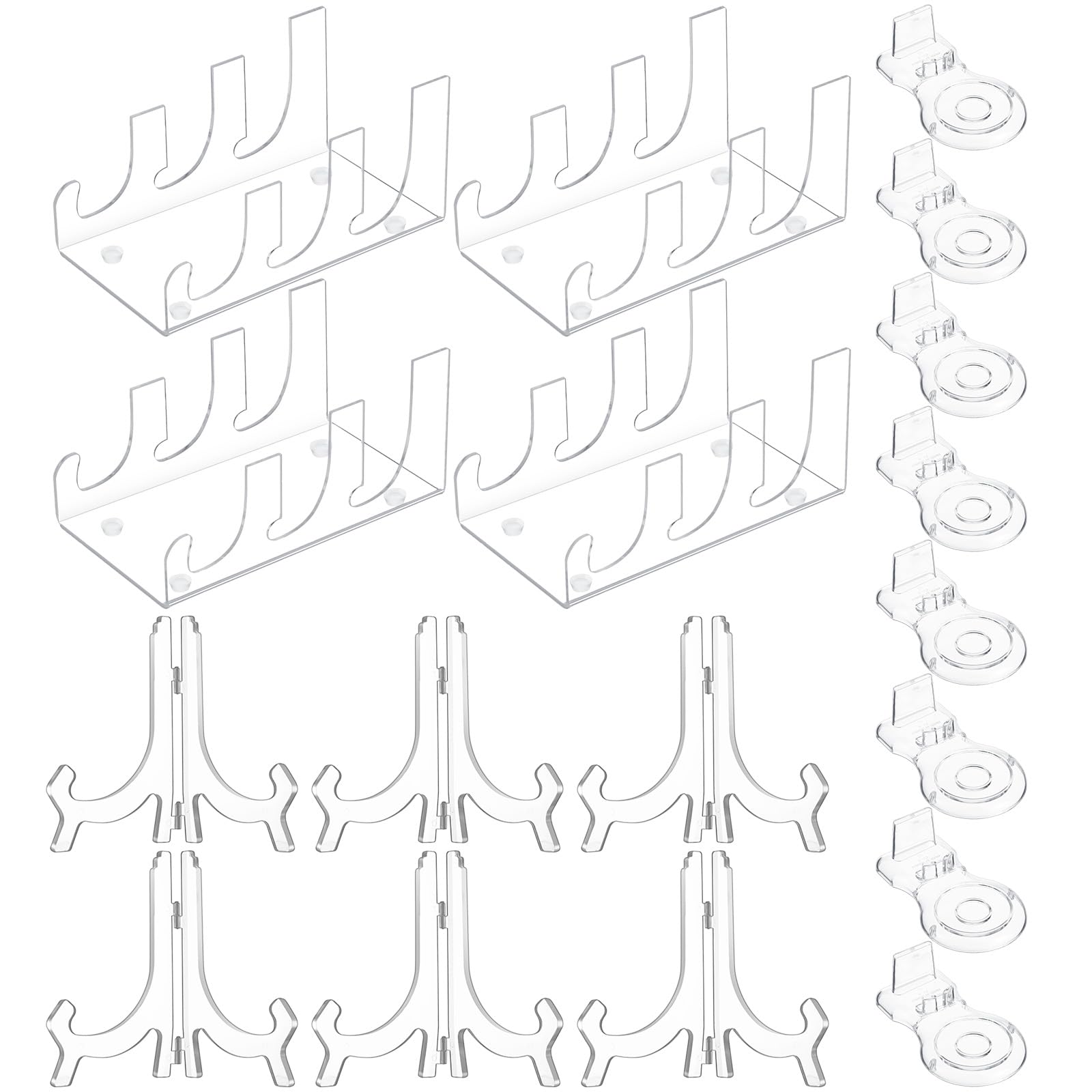 Amazon.com: RattanView 18 Pcs Acrylic China Dinnerware Display Stand 6 ...