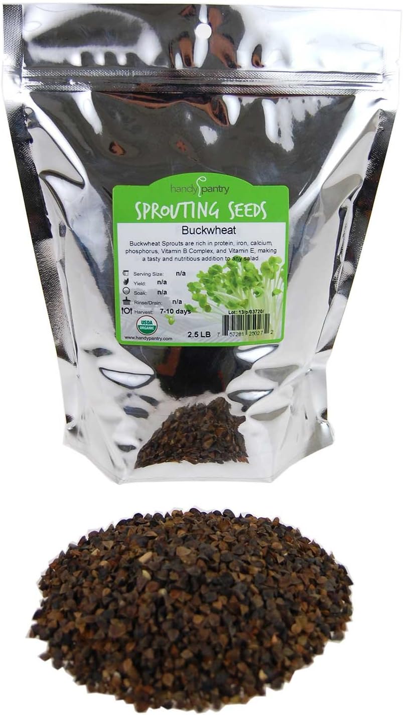 Amazon.com : Bulk Organic Buckwheat Sprouting & Microgreens Seeds – 2 ...