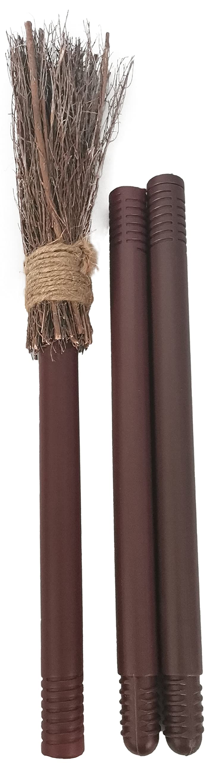 Amazon.com: Classic Straw Witch Broom Stick Costume Accessory ...