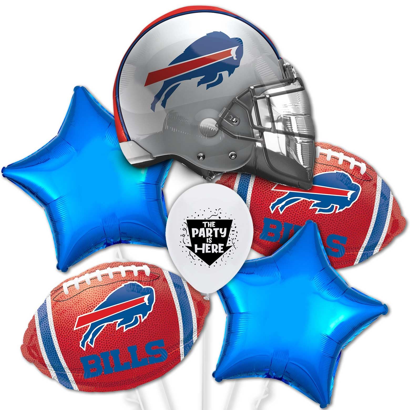 Amazon.com: 6pc Balloon Kit for a Bills Themed Football Birthday Party ...