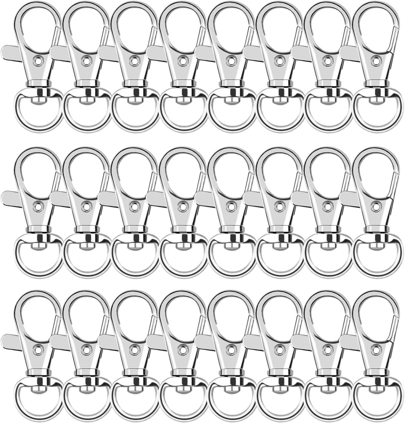 Amazon.com: 100PCS Gold Swivel Clasps Lanyard Snap Hooks with Key Rings ...