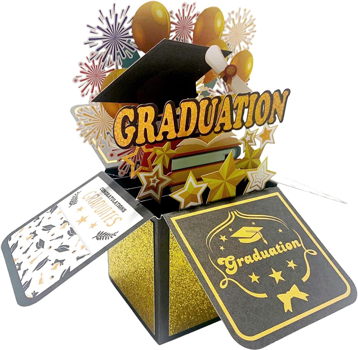 Amazon.com : 3D Graduation Pop-Up Card with Envelope - Congrats Grad ...