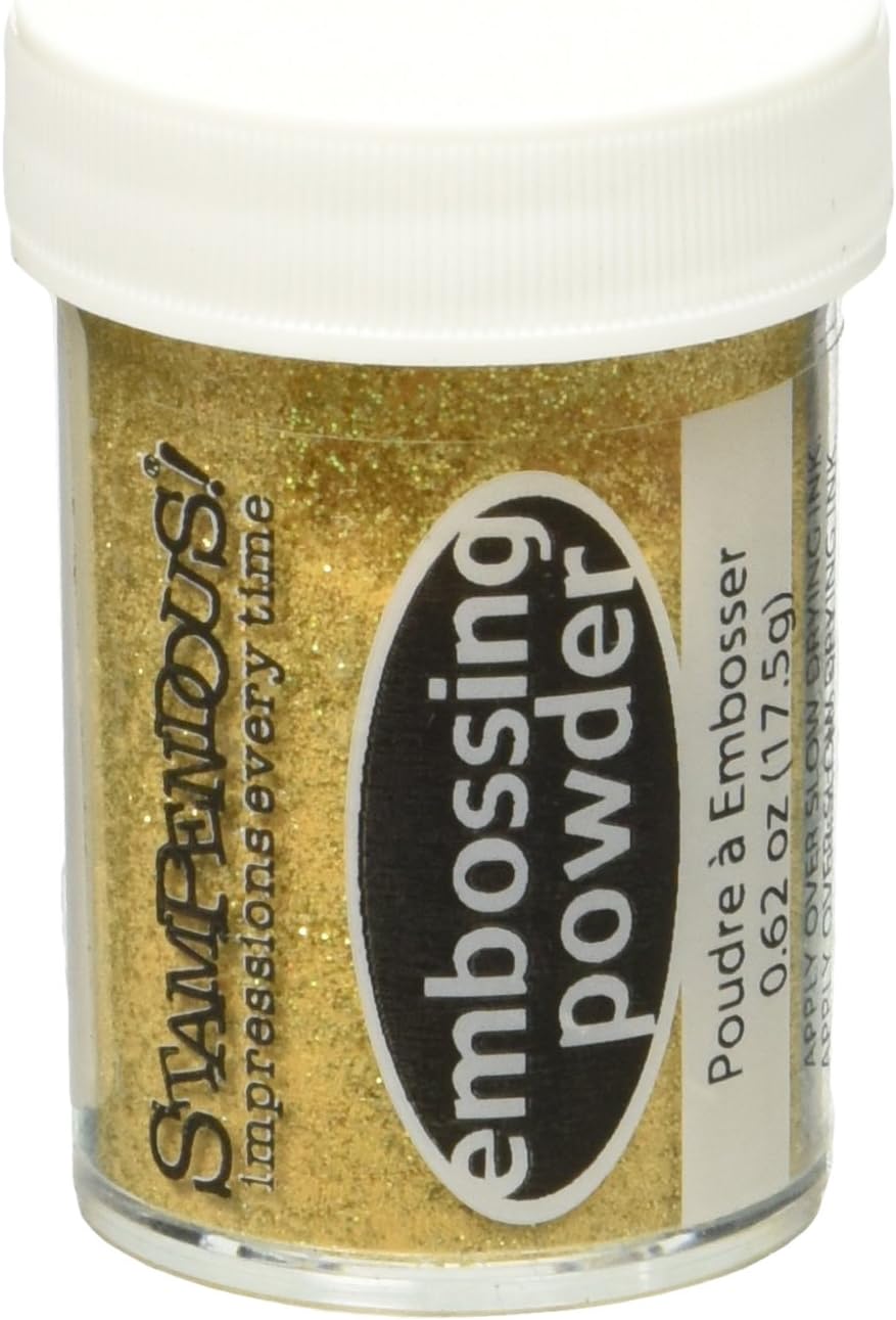 Stampendous Embossing Powder .62oz-Sparkly Jeweled Gold Transparent ...