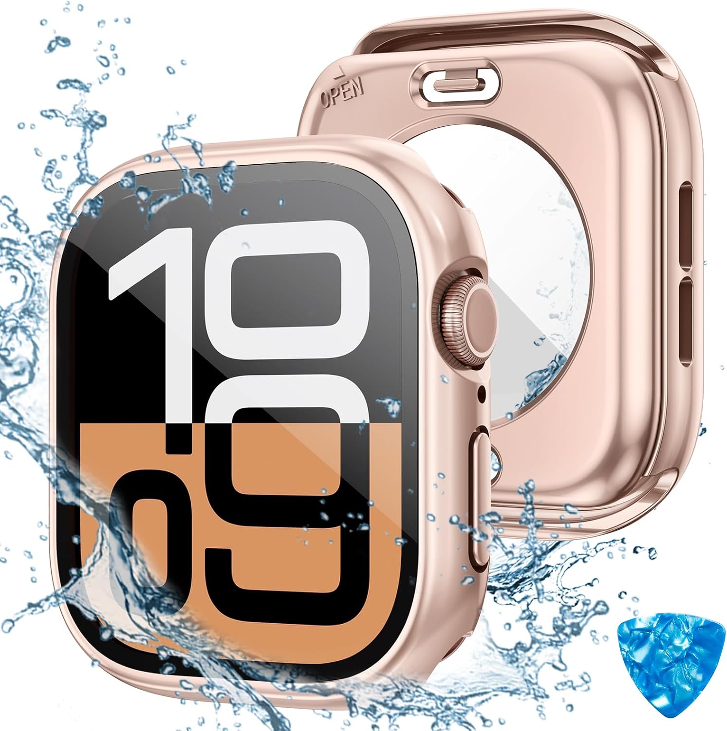Amazon.com: Tensea (2 in 1) for Waterproof Apple Watch Screen Protector ...