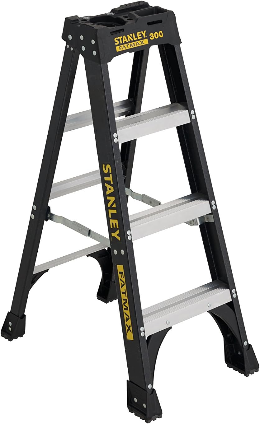 Amazon.com: Stanley SXL3011-04 ft 300-lb FatMax Fiberglass Step Ladder ...