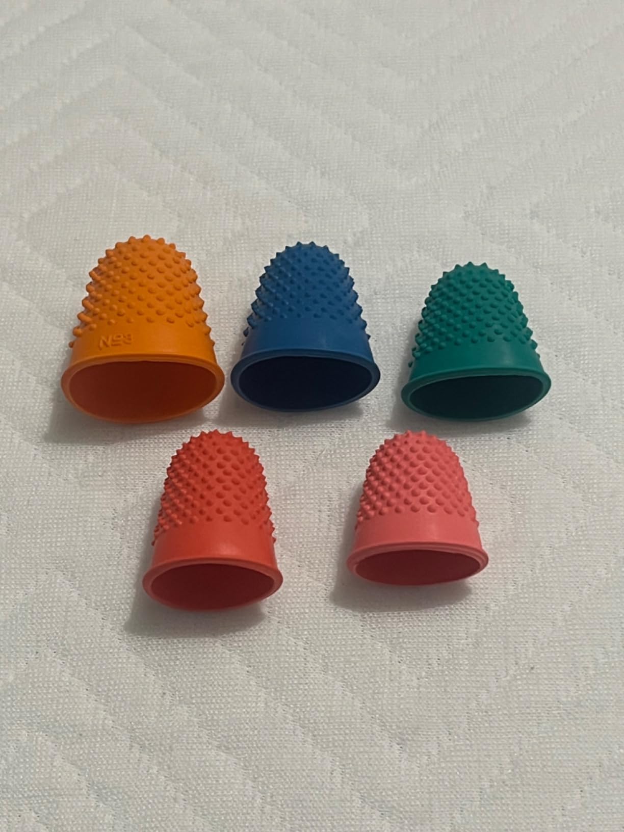 10 Pcs Thimble, 5 Sizes Rubber Thimbles, 5 Colors Rubber Thumb ...