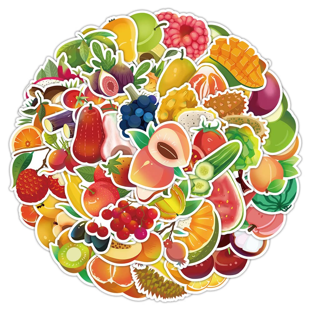 Fruits and Vegetables Stickers for Laptop(60 Pcs),Gift for Kids Teens ...
