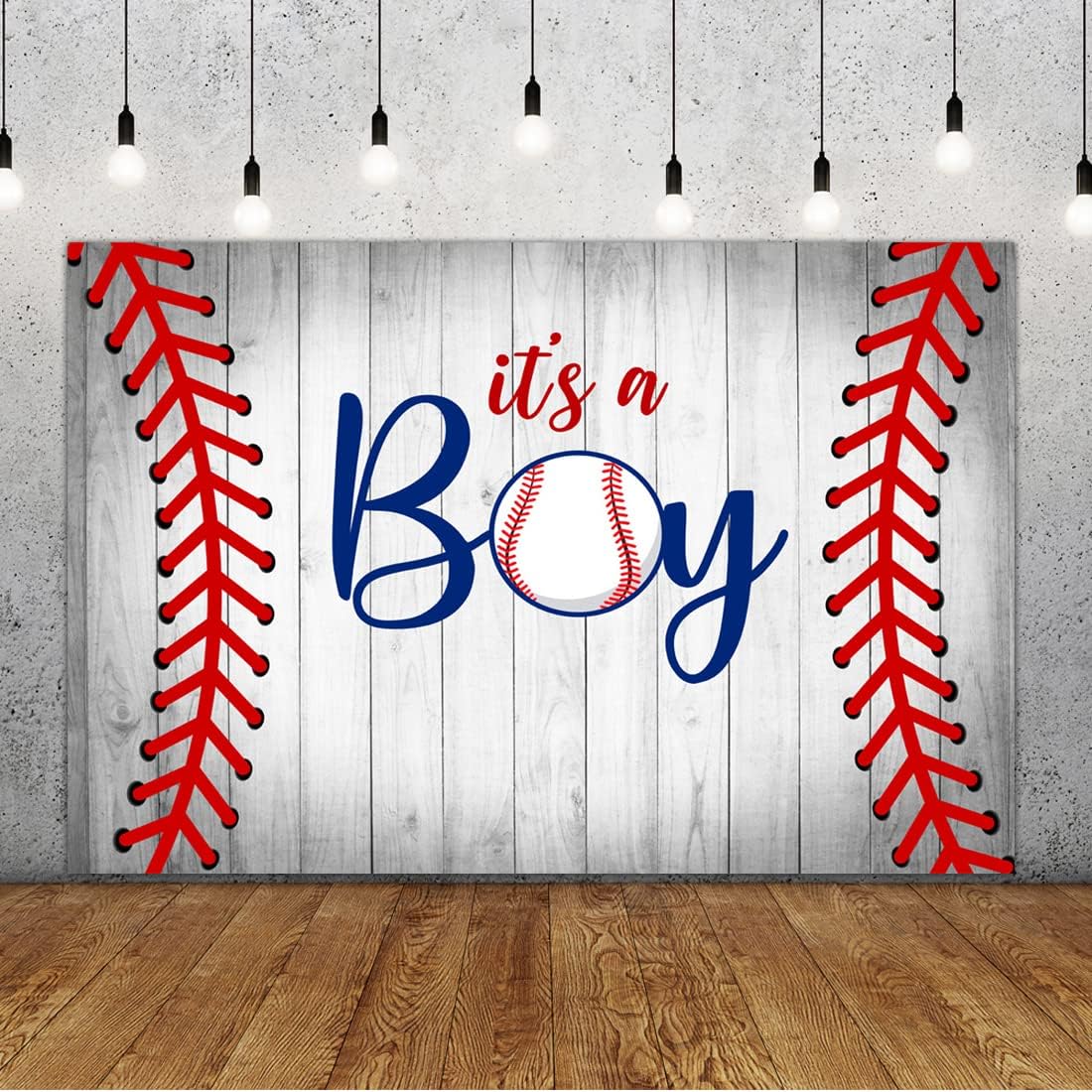 Amazon.com: Lofaris 5x3ft Baseball It's A Boy Baby Shower Backdrop for ...
