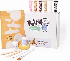 Amazon.com: Pott'd Mini Pottery Kits | Air Dry Clay Pottery Kit for ...