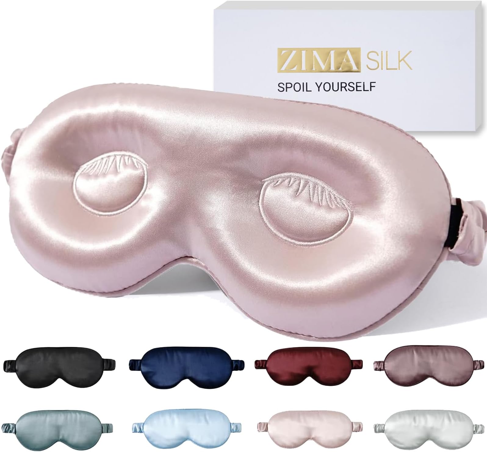 Amazon.com: Blissy Silk Sleep Mask - Silk Eye Sleeping Mask for Women ...