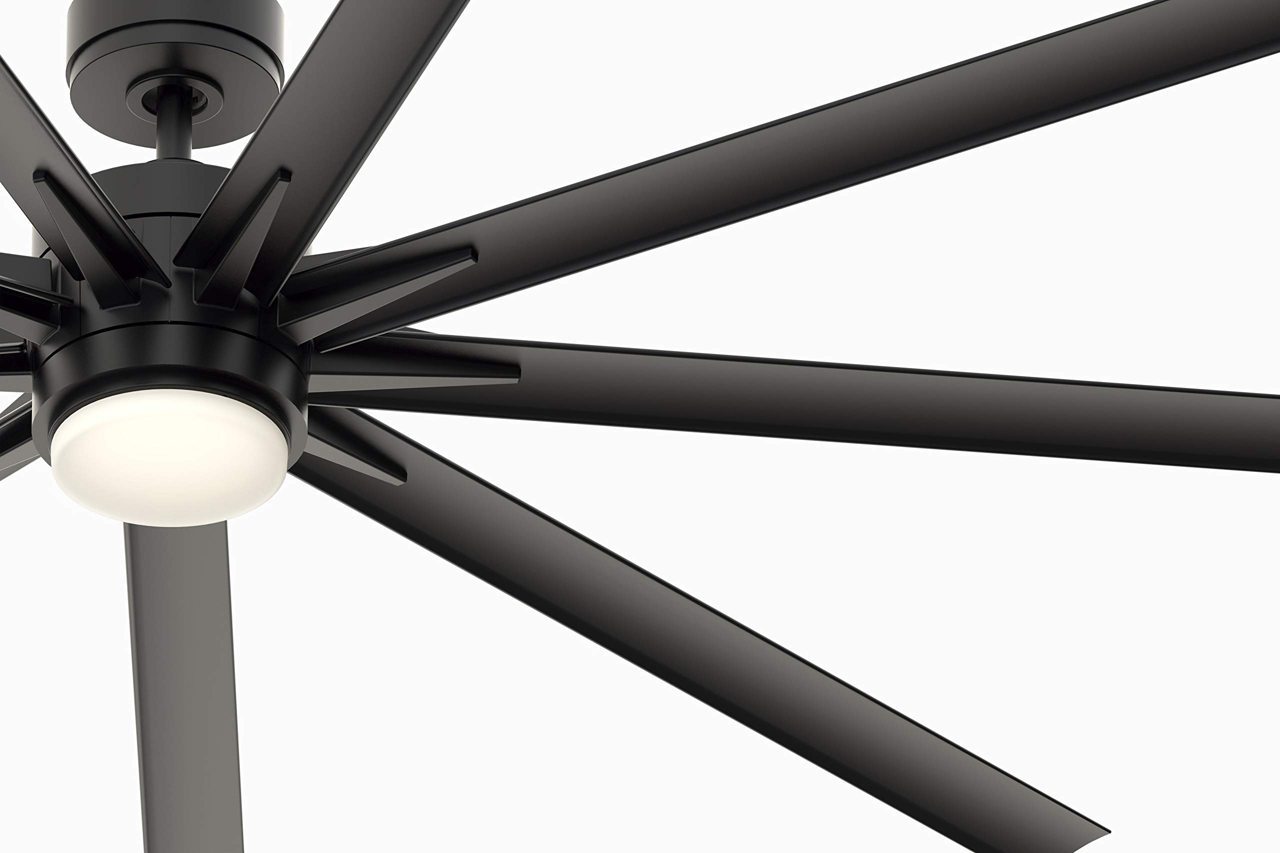 Fanimation FPD8159BLW Odyn Ceiling Fan with LED Light Kit, 84", Black