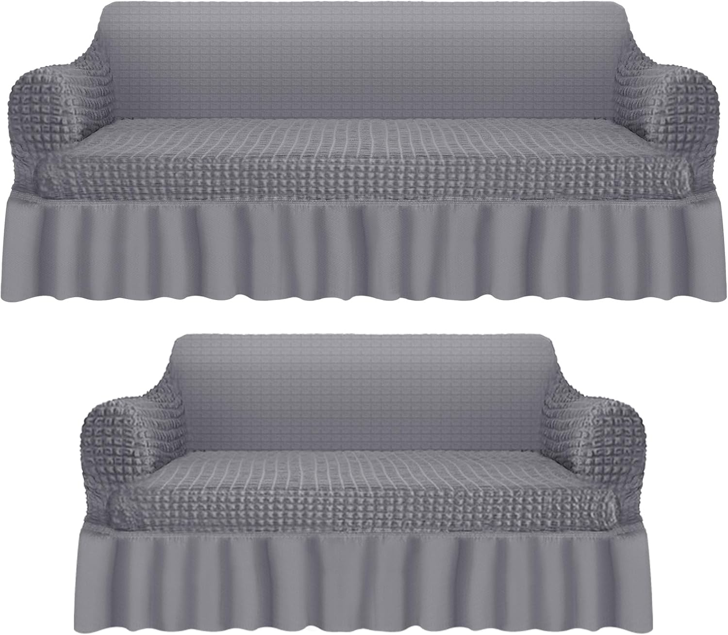 Amazon.com: Fanfanwin 2 Pcs Sofa Slipcover Set for Couch Cushion Couch ...