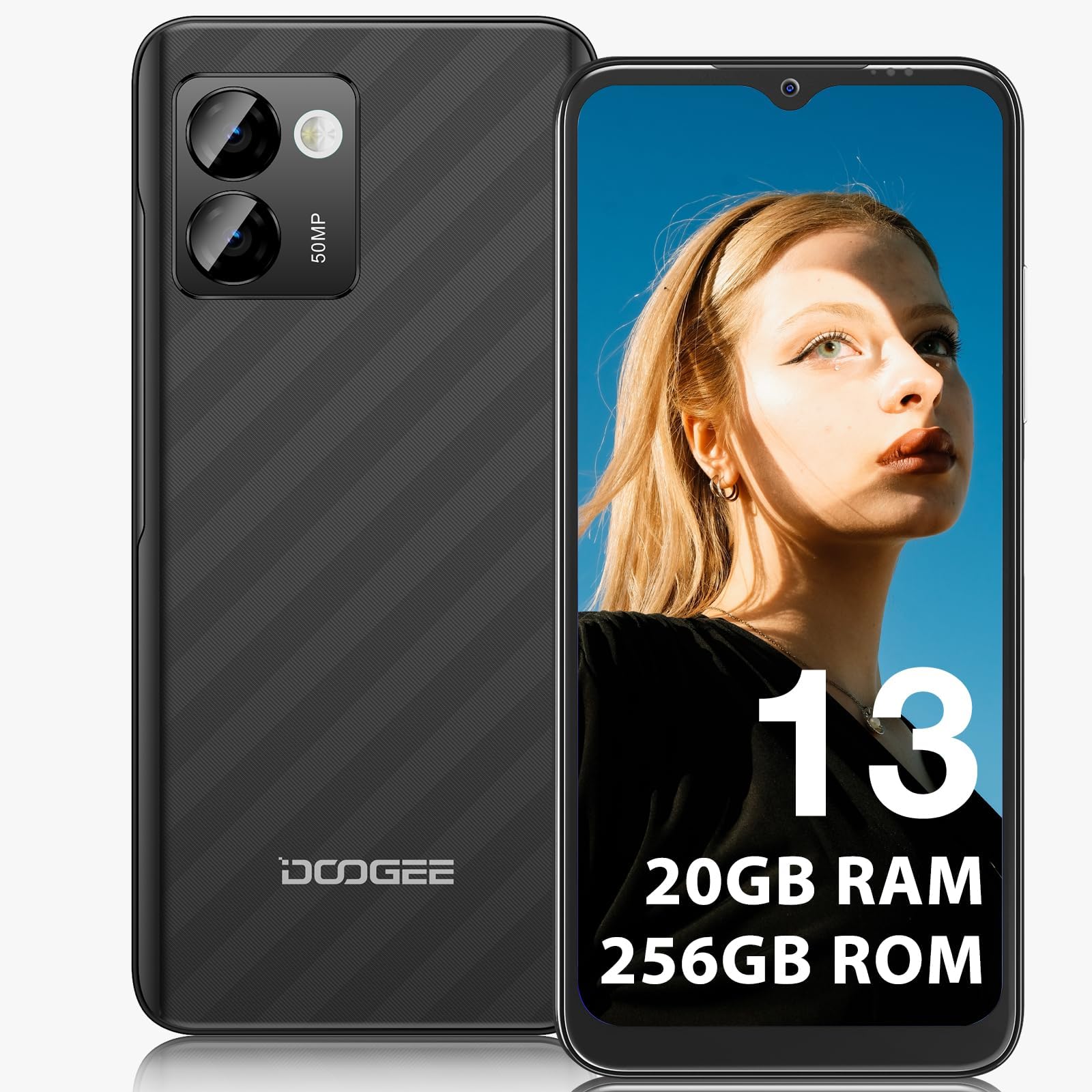 DOOGEE N50 Pro Android 13 Smartphone [2023], 20GB + 256GB 1TB TF, 50MP ...