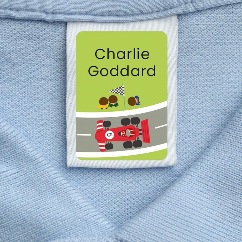 86 x Personalised Stick-On Waterproof Washable Name Labels Pack of 2 ...