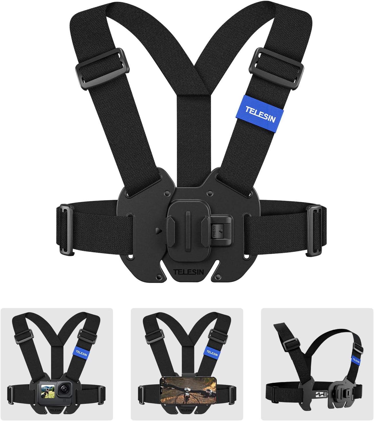 Amazon.com: TELESIN Quick Release Chest Strap Mount, Mobile Phone ...