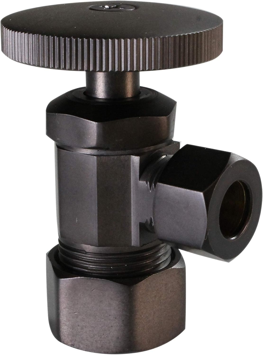 Westbrass Round Handle Angle Stop Shut Off Valve, 1/2" Copper Pipe ...