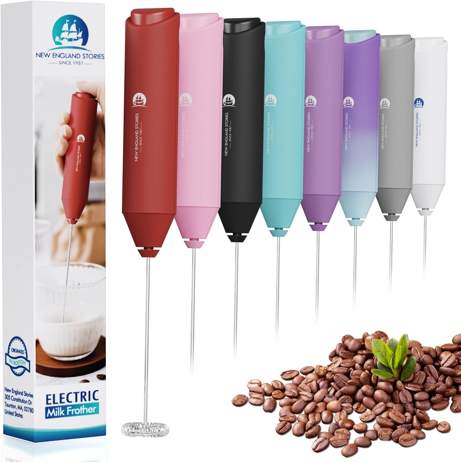 Amazon.com: Elementi Milk Frother Handheld Double Whisk - Coffee ...