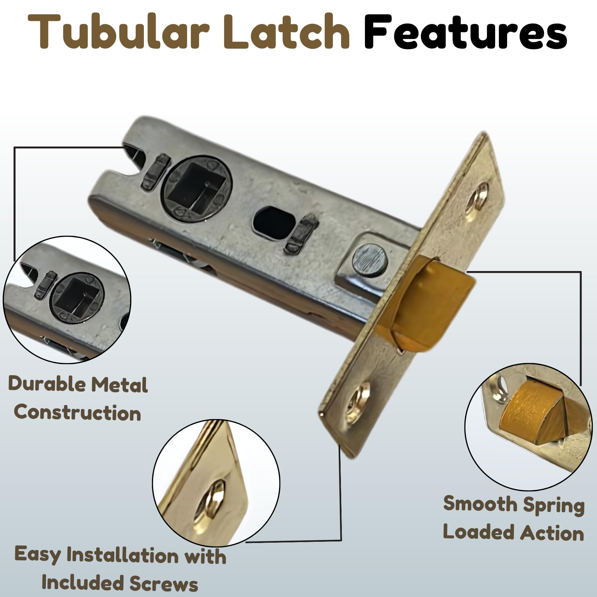 Tubular Latch Pack of 2 | Internal Door Latch | Door Latches for ...