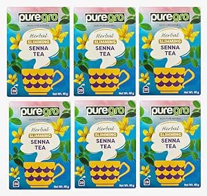 Puregro Herbal Slimming Senna Tea (20 Tea Bag) 40g(Pack of 6) : Amazon ...