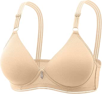 V Neck Wireless Bras for Women No Underwire Lightly Lift Womens Bras Soft Comfort Seamless ...