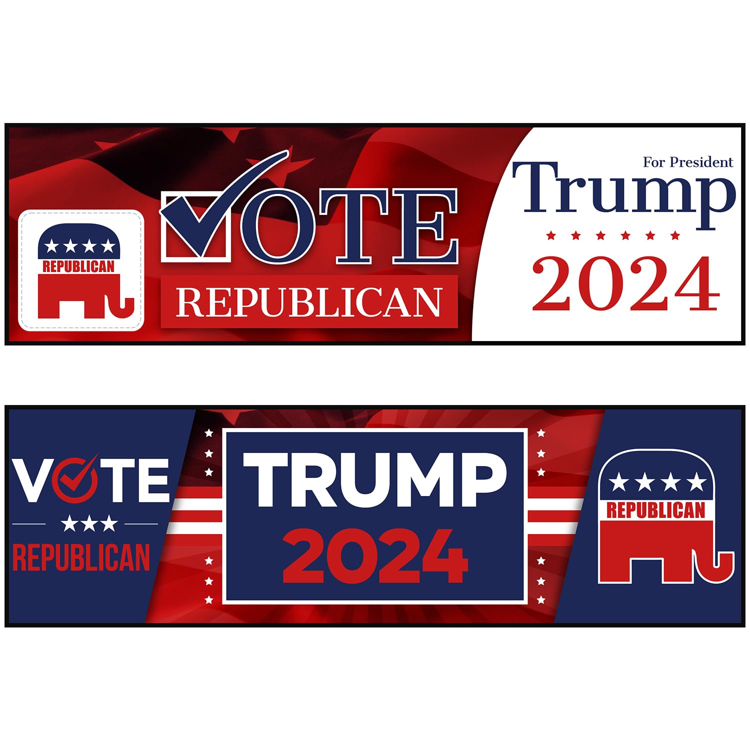 Snapklik.com : Donald Trump Republican Bumper Stickers For 2024 ...