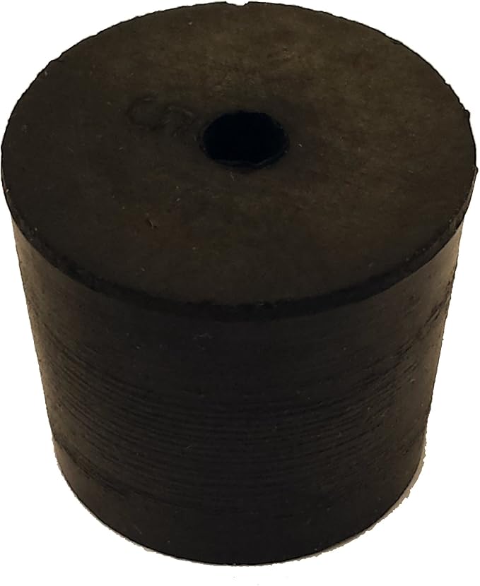Amazon.com: Herco Black Rubber One-Hole Stopper (Size 6) - 2 pcs ...