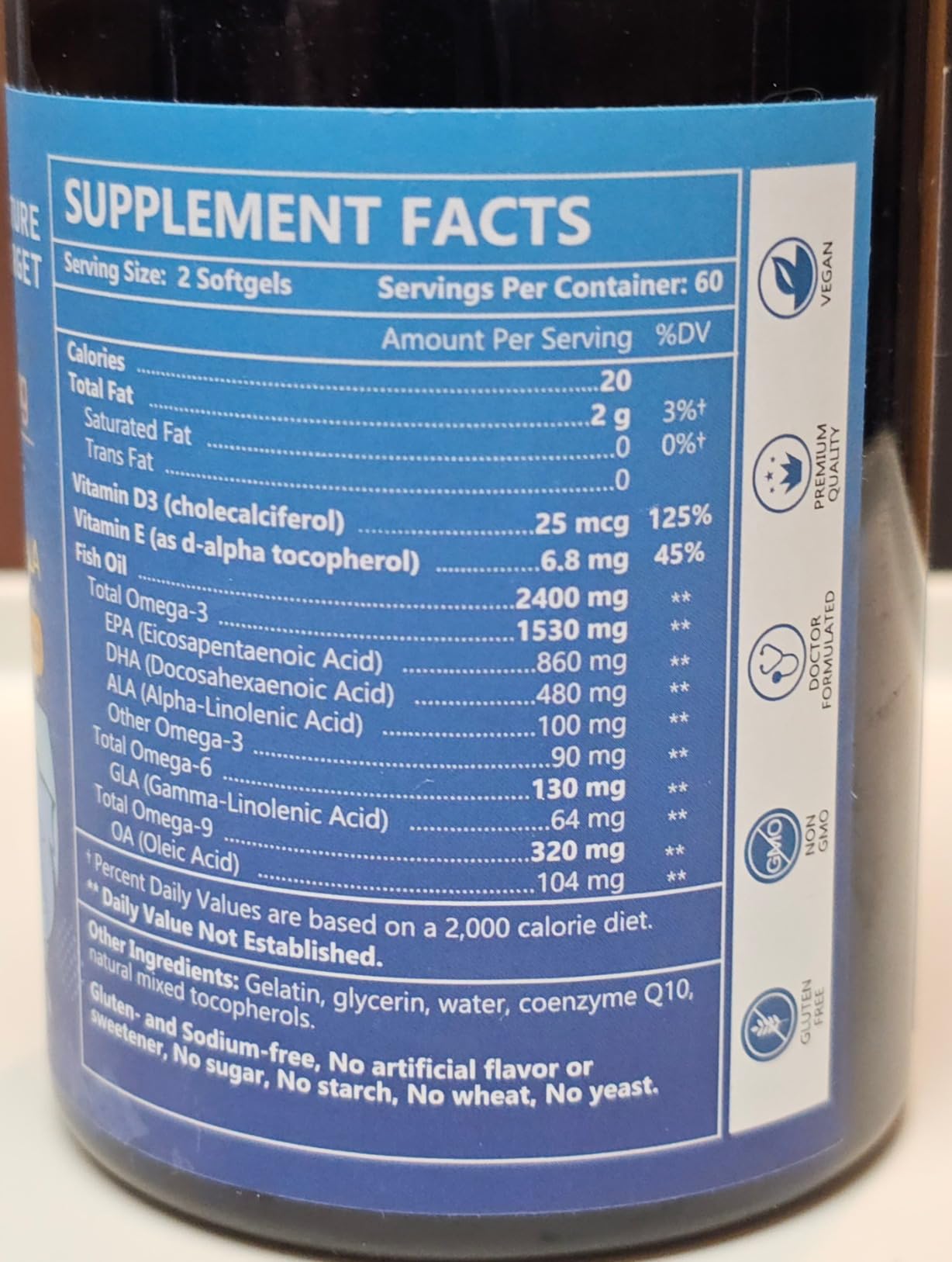 $4/mo - Finance Fish Oil Supplements 2400mg - Triple Strength Omega 3 6 ...