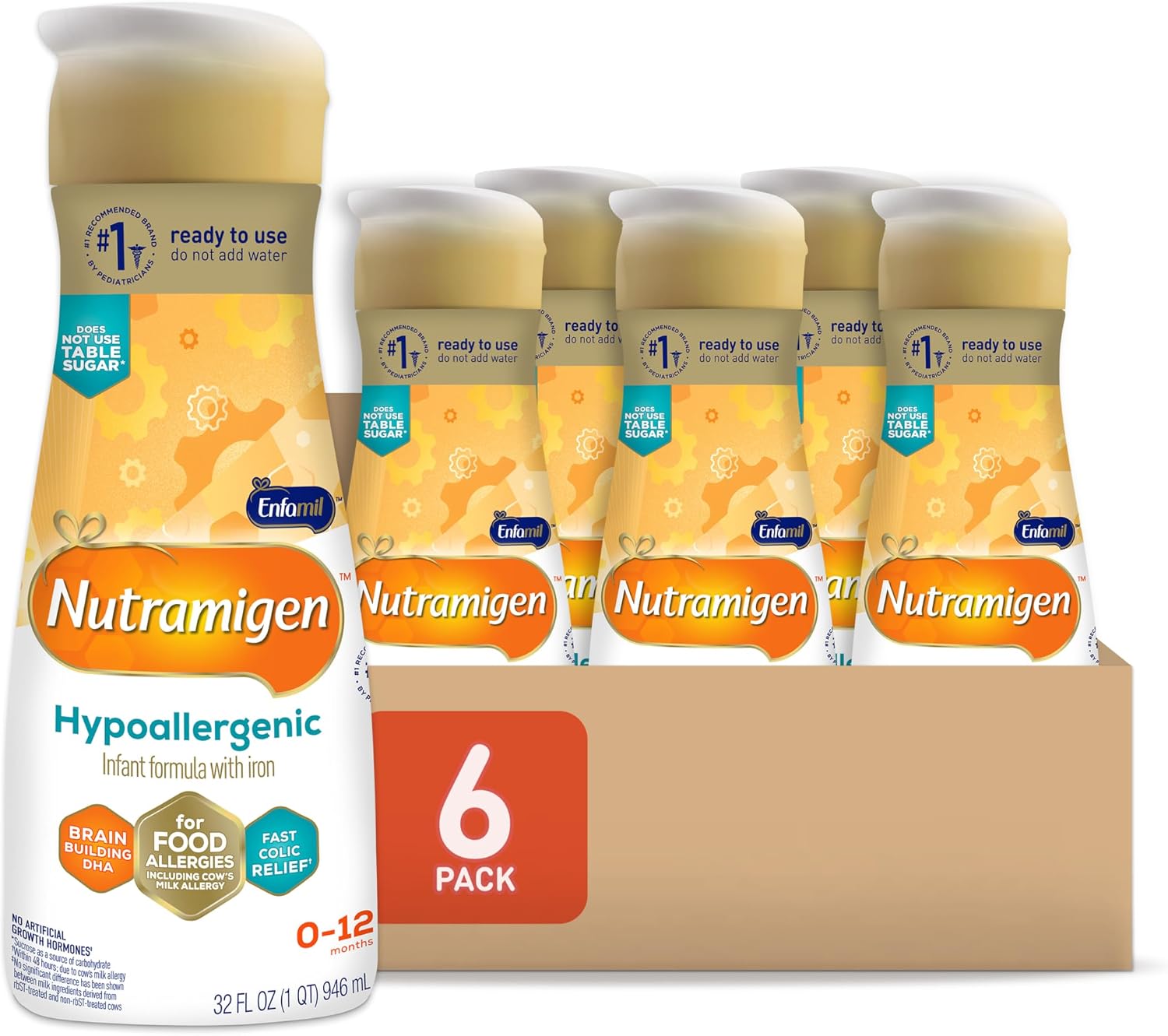 Nutramigen Ready to Use 32 Oz. Bottle, 6 Count : Amazon.com.mx: Salud y ...